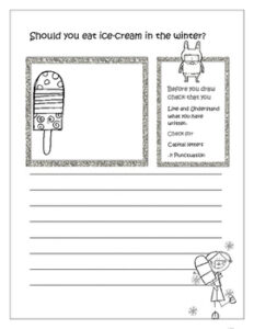 Winter Themed Opinion Persuasive Writing Prompts & Posters, Digital ...