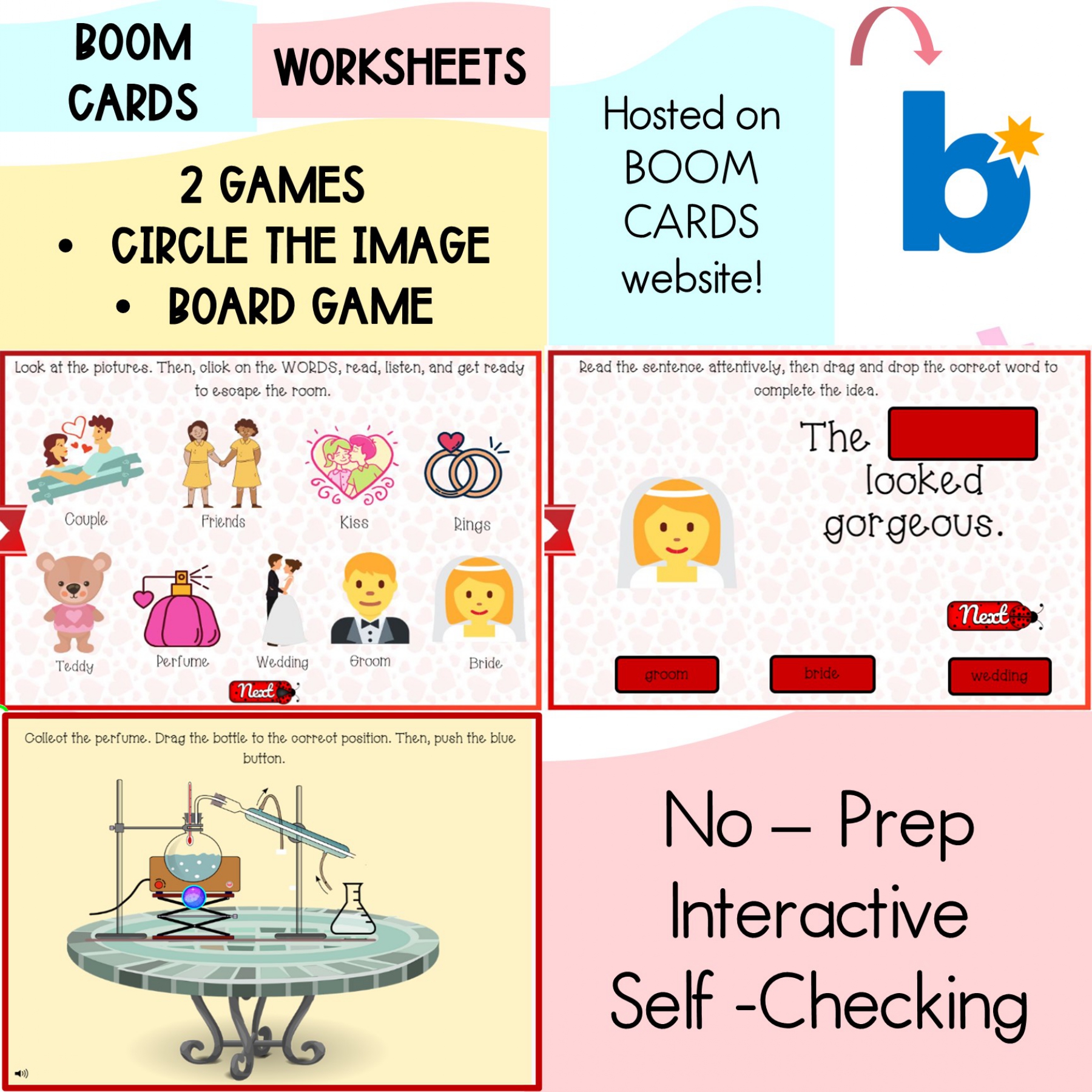 ESL|ESOL| Saint Valentine's Day | Vocabulary | BOOM Cards | Worksheets ...