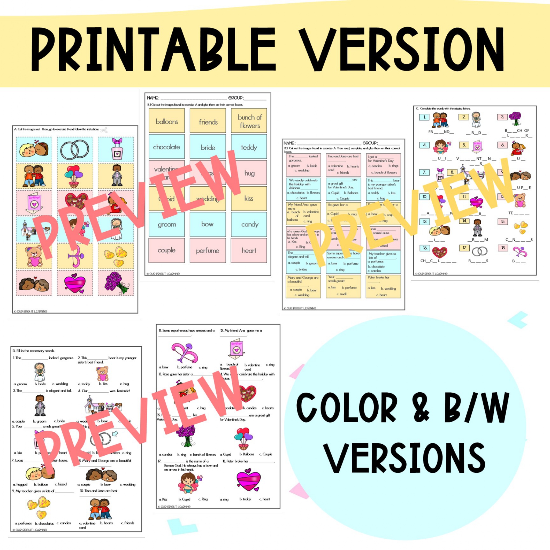 ESL|ESOL| Saint Valentine's Day | Vocabulary | BOOM Cards | Worksheets ...