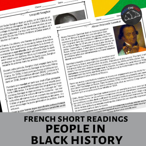 Short French reading passages - People from Black History | Made By ...