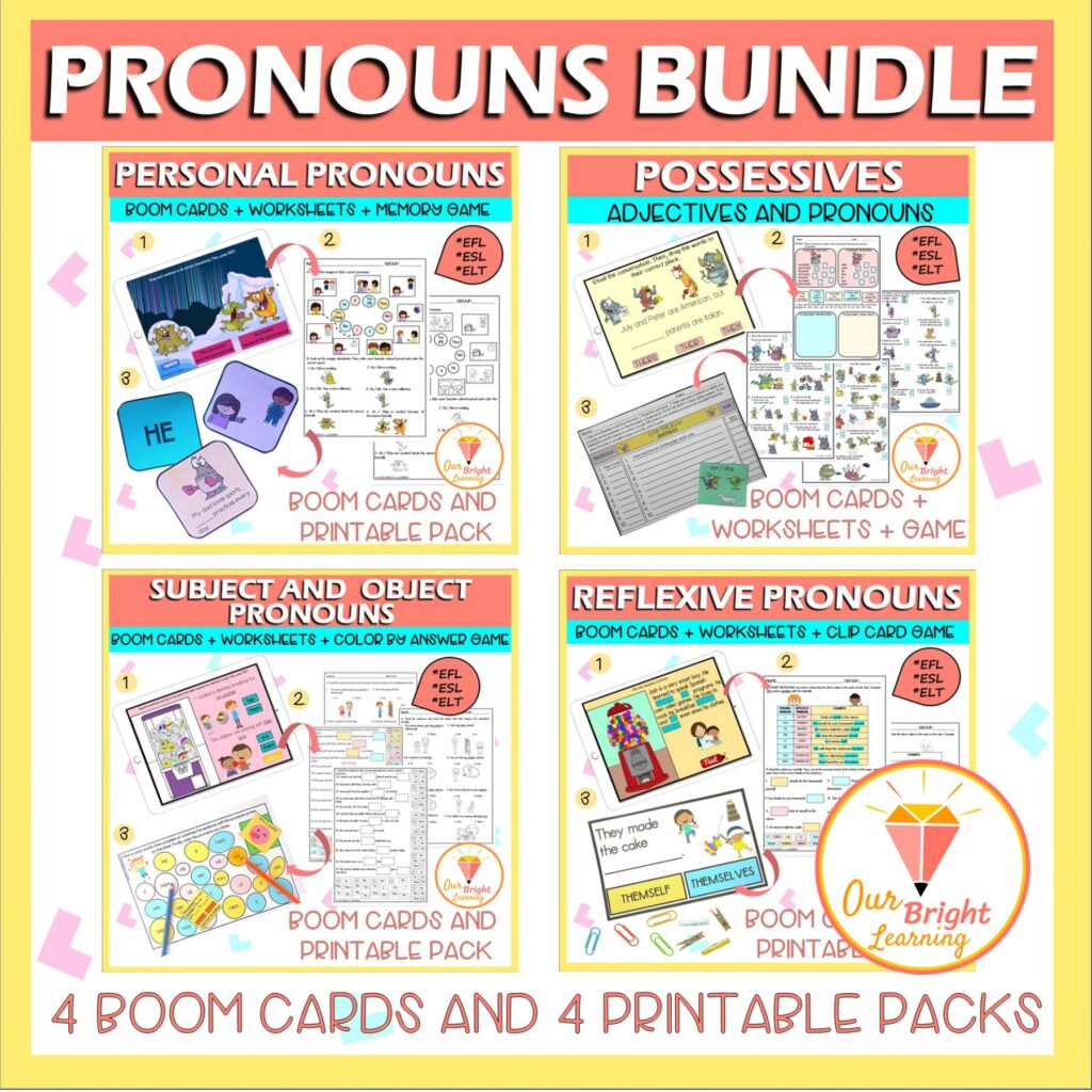 Pronouns | BOOM Cards | Bundle | Personal | Subject | Object ...