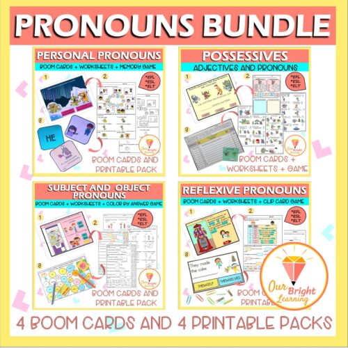 Pronouns | BOOM Cards | Bundle | Personal | Subject | Object ...