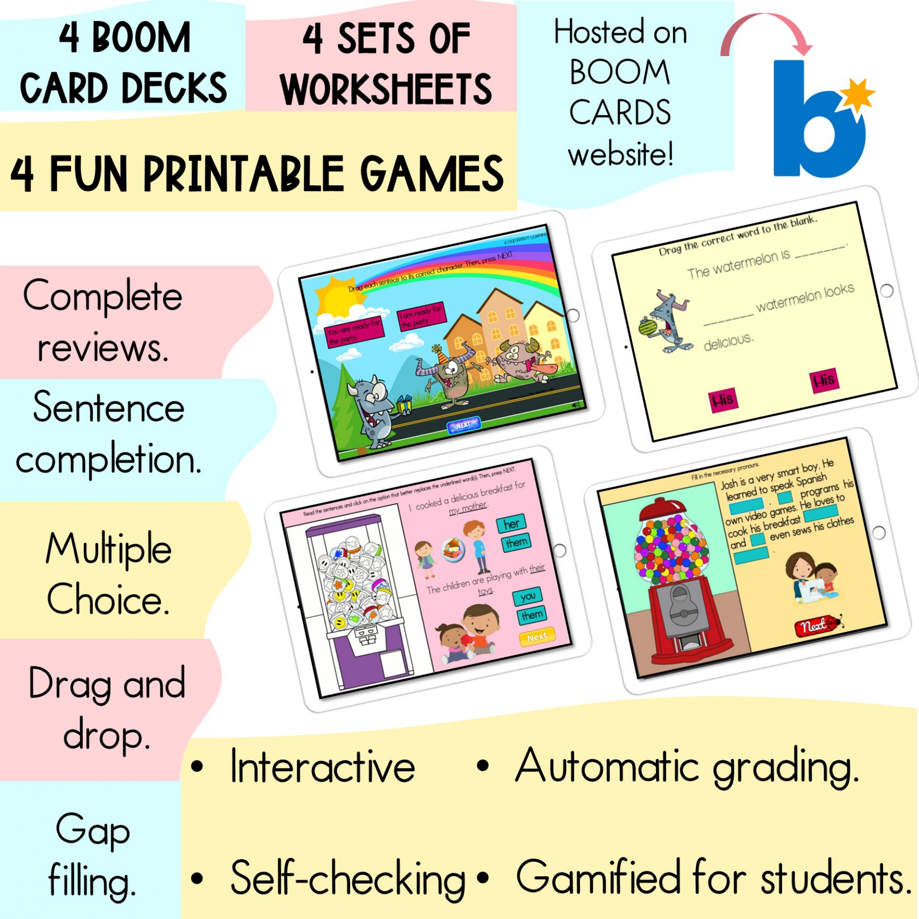 Pronouns | BOOM Cards | Bundle | Personal | Subject | Object ...