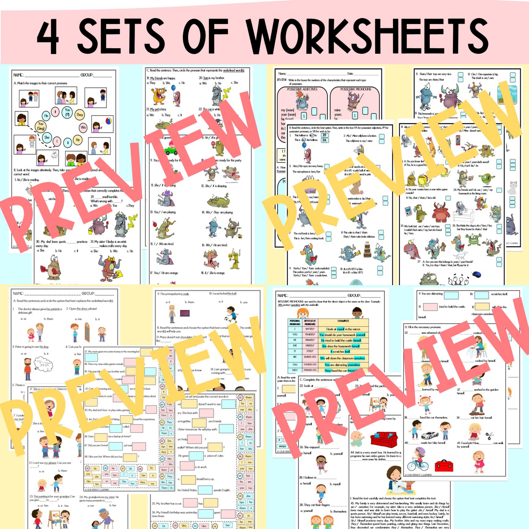 Pronouns | BOOM Cards | Bundle | Personal | Subject | Object ...