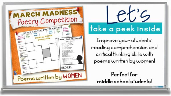 March Madness - Women Poets - Poetry Competition - Editable Poems ...