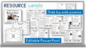 March Madness - Women Poets - Poetry Competition - Editable Poems ...