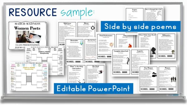 March Madness - Women Poets - Poetry Competition - Editable Poems ...