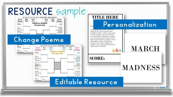 March Madness - Women Poets - Poetry Competition - Editable Poems ...
