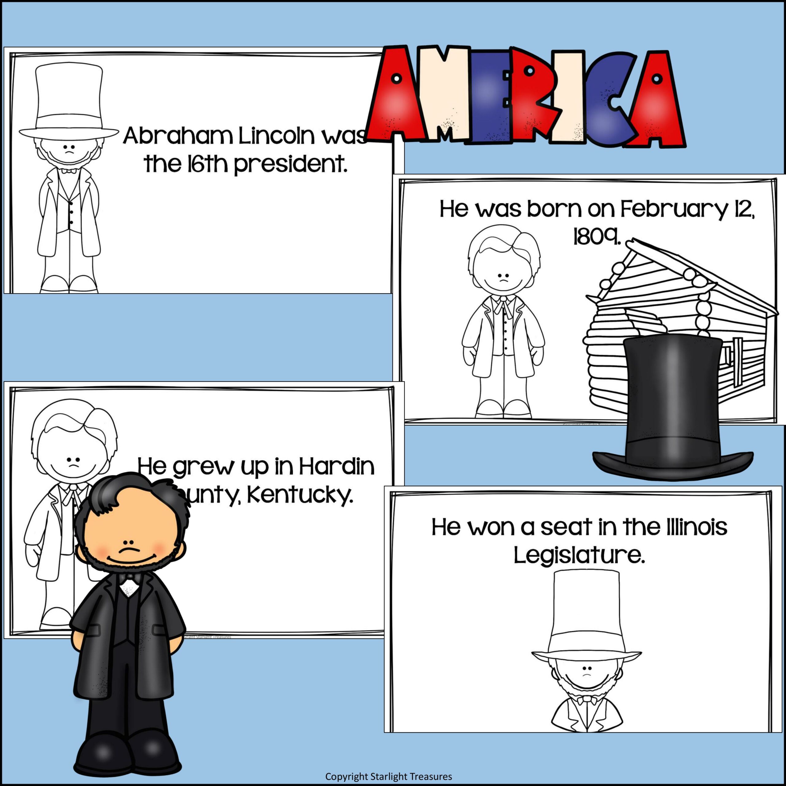 Abraham Lincoln Mini Book for Early Readers: Presidents' Day | Made By ...