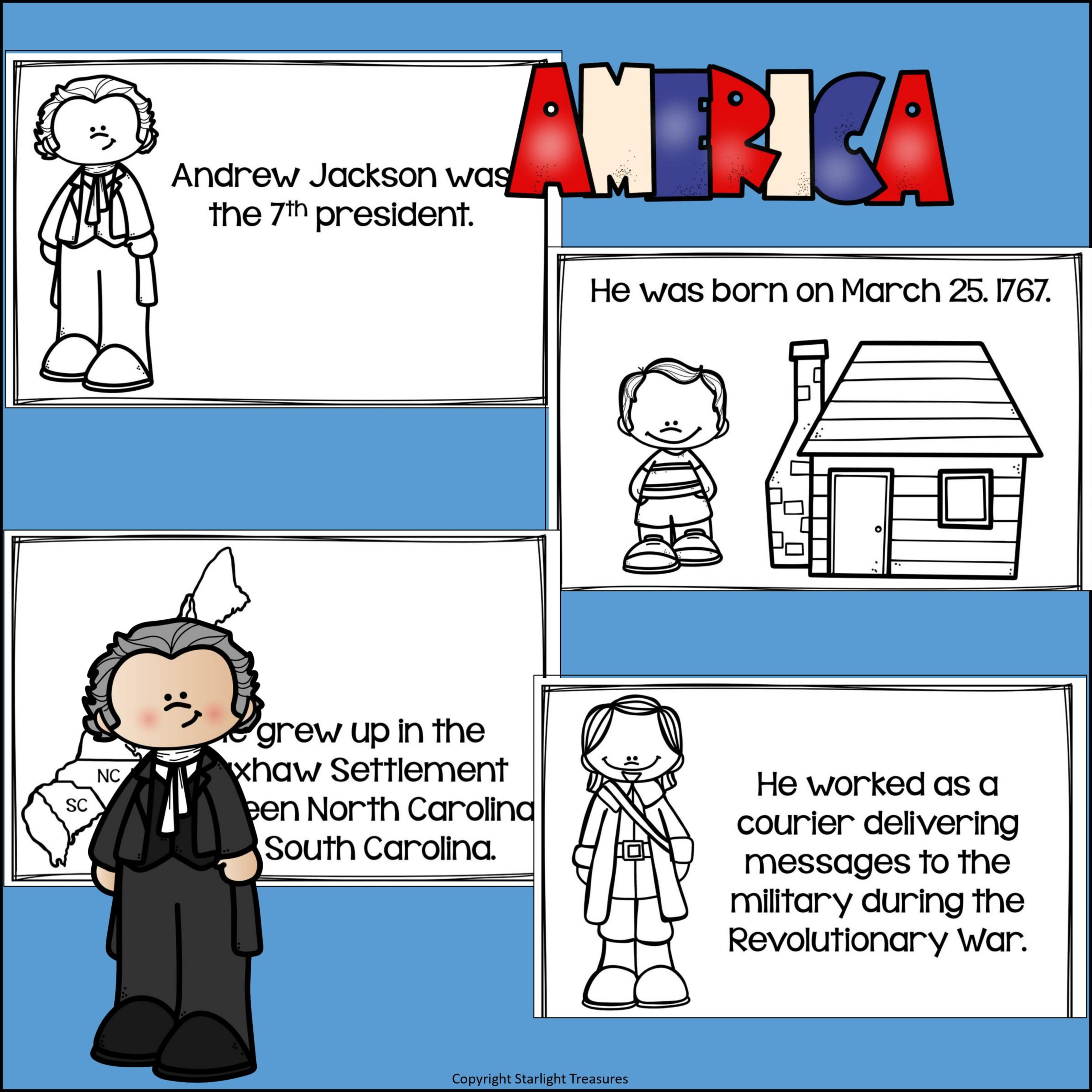Andrew Jackson Mini Book for Early Readers: Presidents' Day | Made By ...