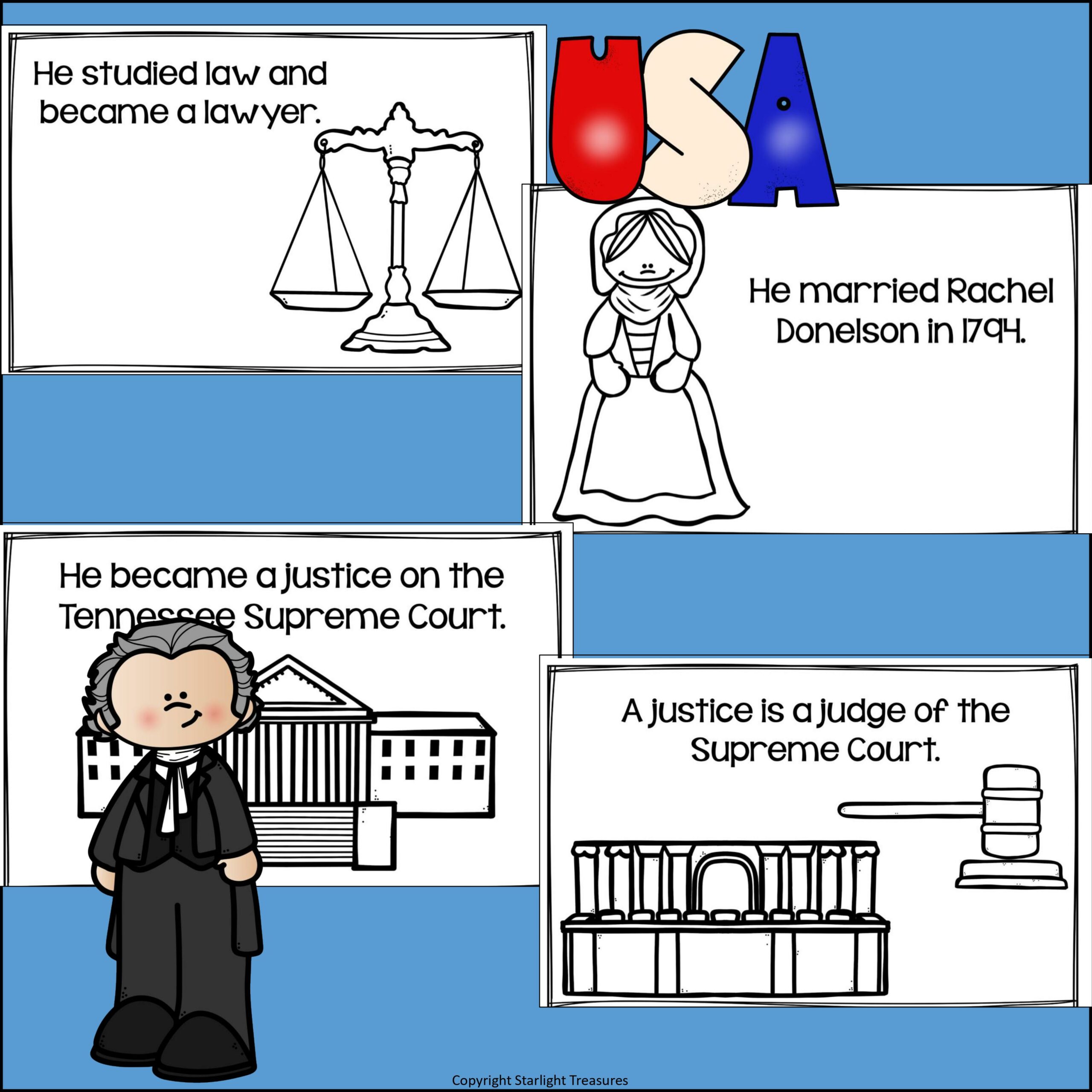 Andrew Jackson Mini Book for Early Readers: Presidents' Day | Made By ...