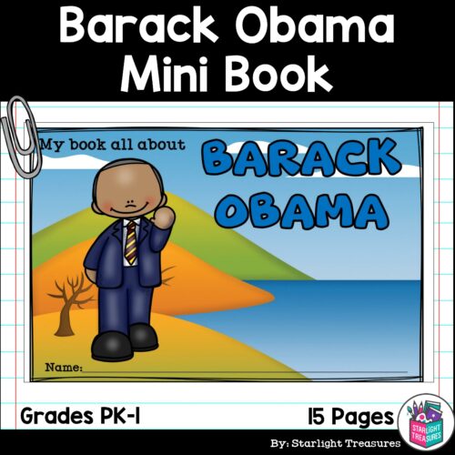 Barack Obama Mini Book for Early Readers: Presidents' Day | Made By ...