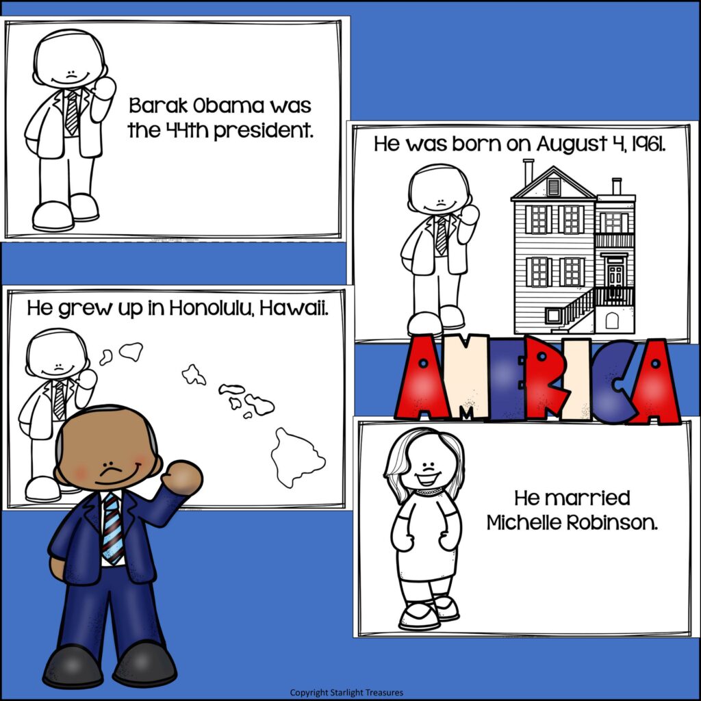 Barack Obama Mini Book for Early Readers: Presidents' Day | Made By ...