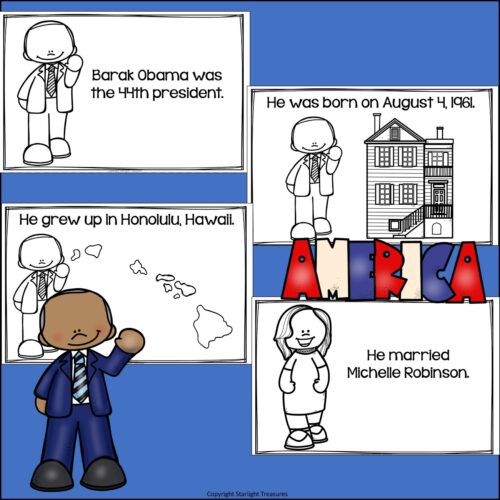 Barack Obama Mini Book for Early Readers: Presidents' Day | Made By ...