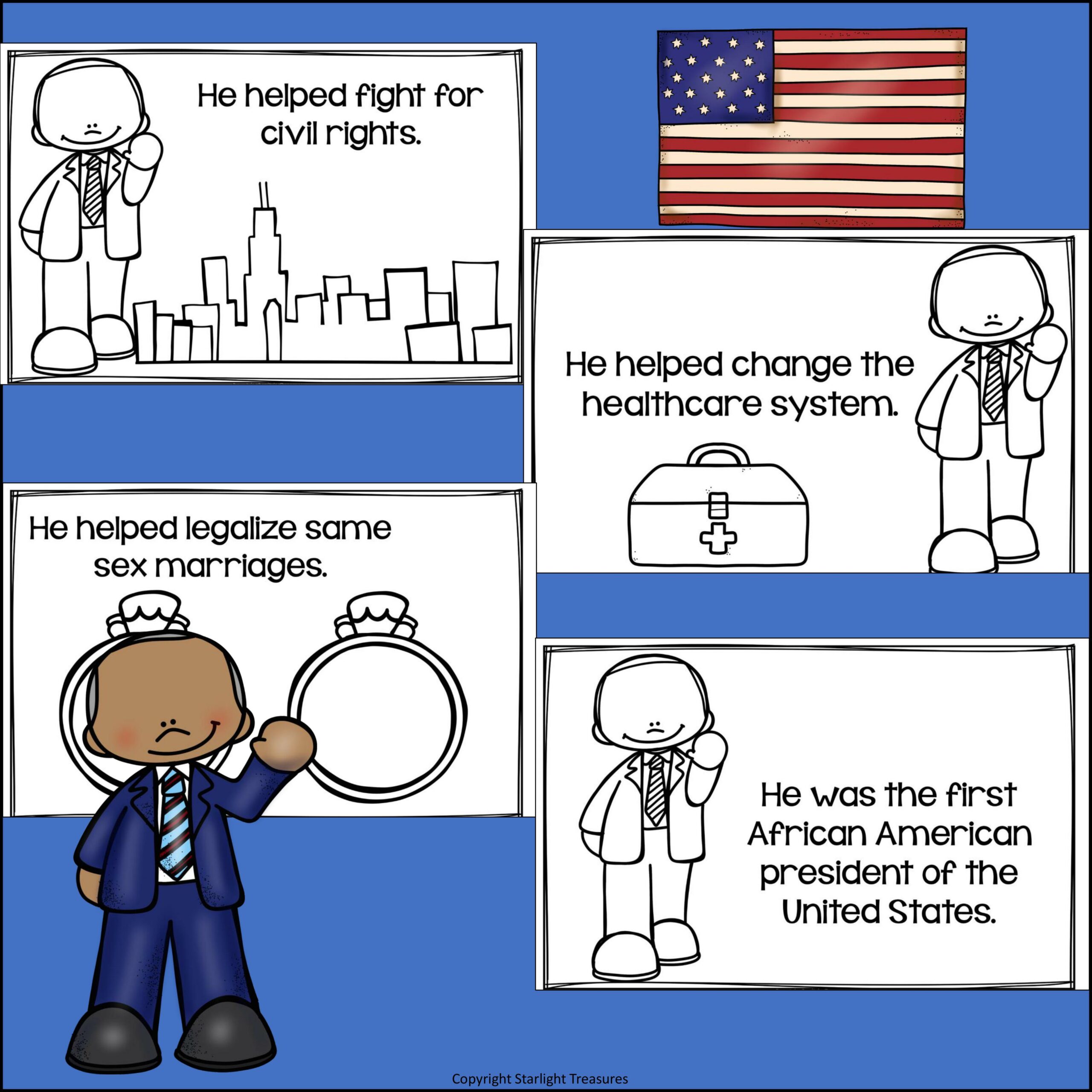 Barack Obama Mini Book for Early Readers: Presidents' Day | Made By ...