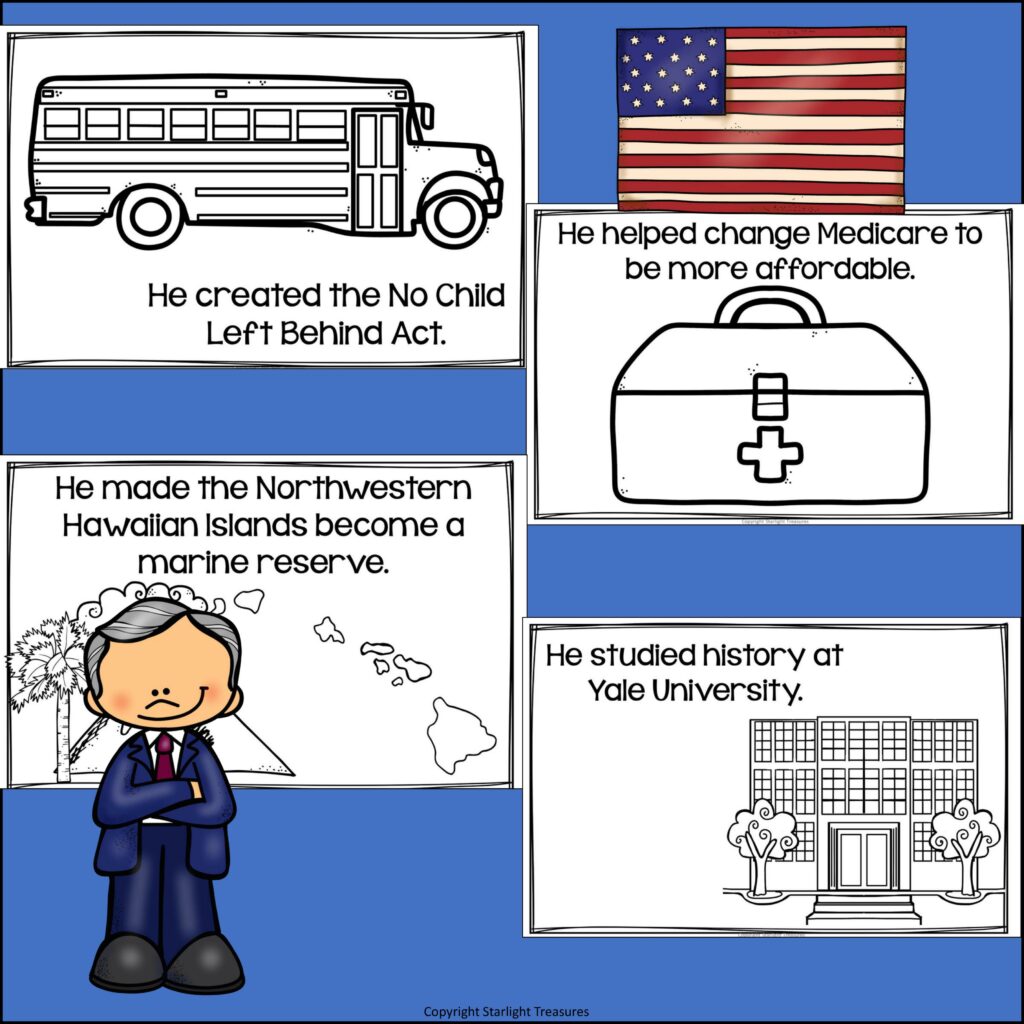 George W. Bush Mini Book for Early Readers: Presidents' Day | Made By ...