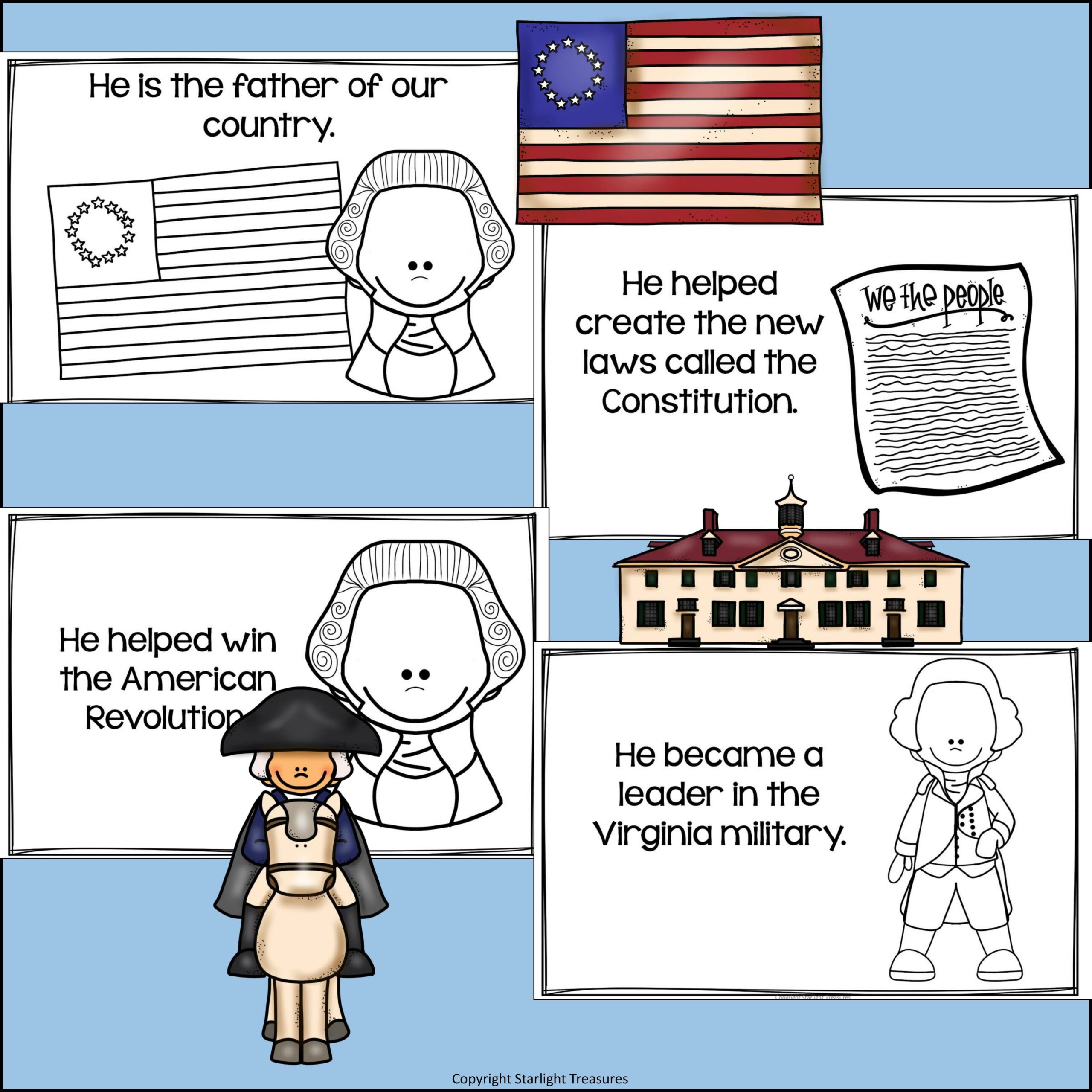 George Washington Mini Book for Early Readers: Presidents' Day | Made ...