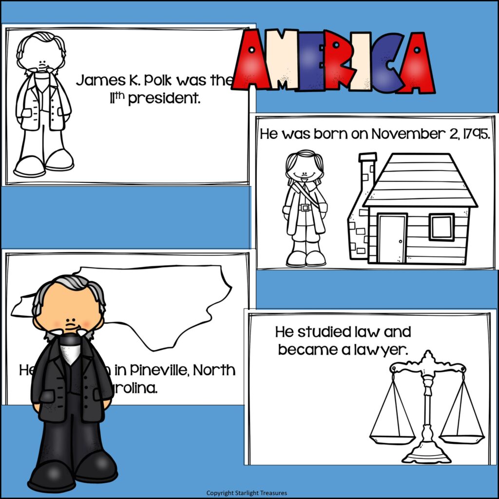 James K. Polk Mini Book for Early Readers: Presidents' Day | Made By ...