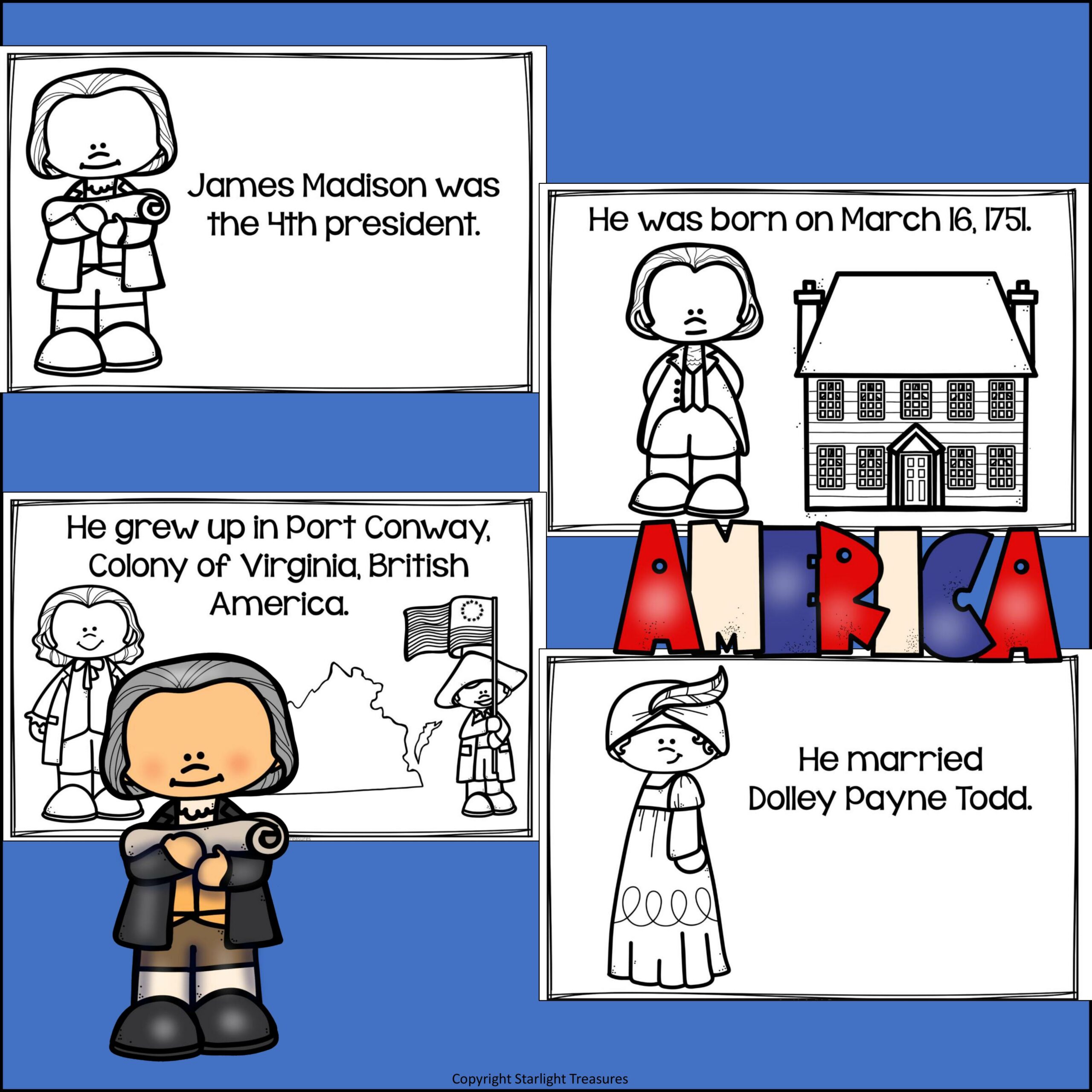James Madison Mini Book for Early Readers: Presidents' Day | Made By ...