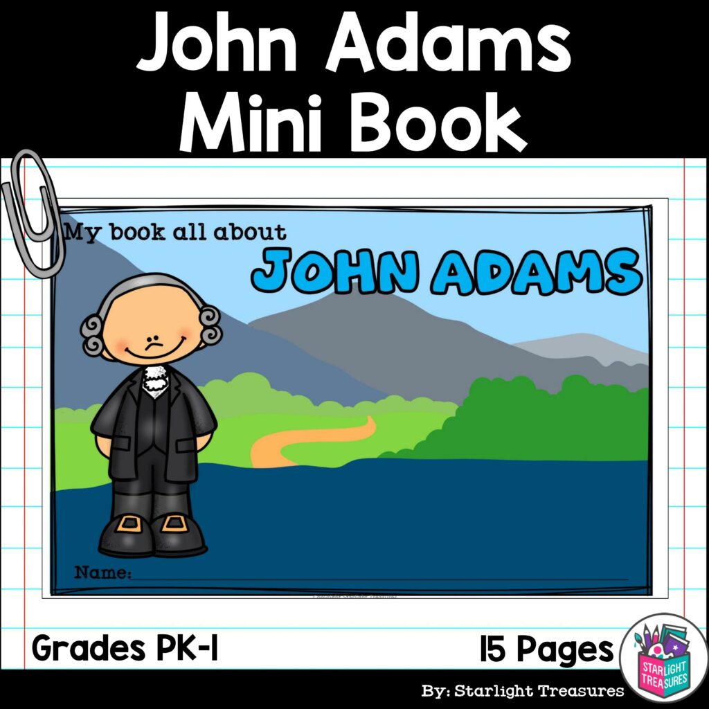 John Adams Mini Book for Early Readers: Presidents' Day | Made By Teachers