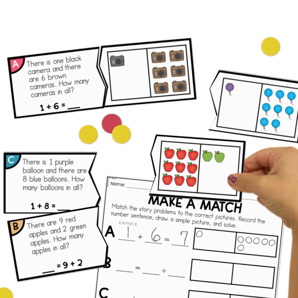 Addition Math Centers for 1st Grade - Printable and Digital | Made By ...