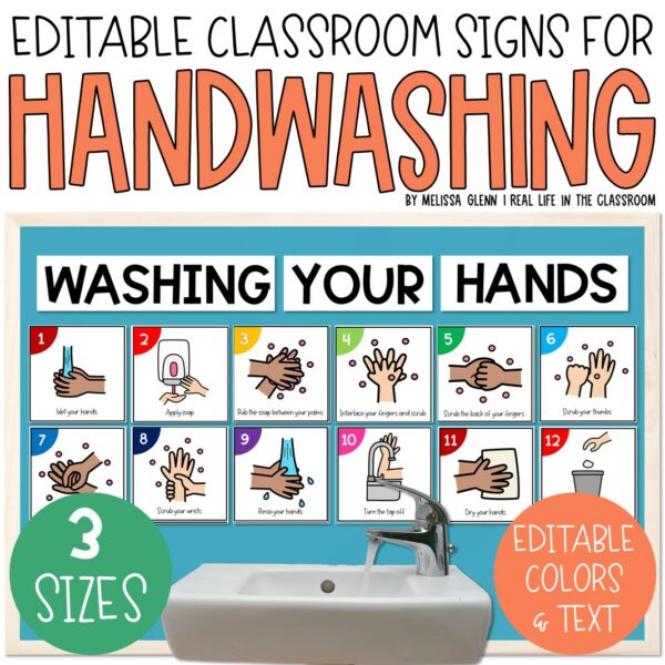 Hand Washing Posters | Editable | Made By Teachers