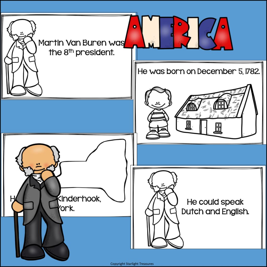 Martin Van Buren Mini Book for Early Readers: Presidents' Day | Made By ...