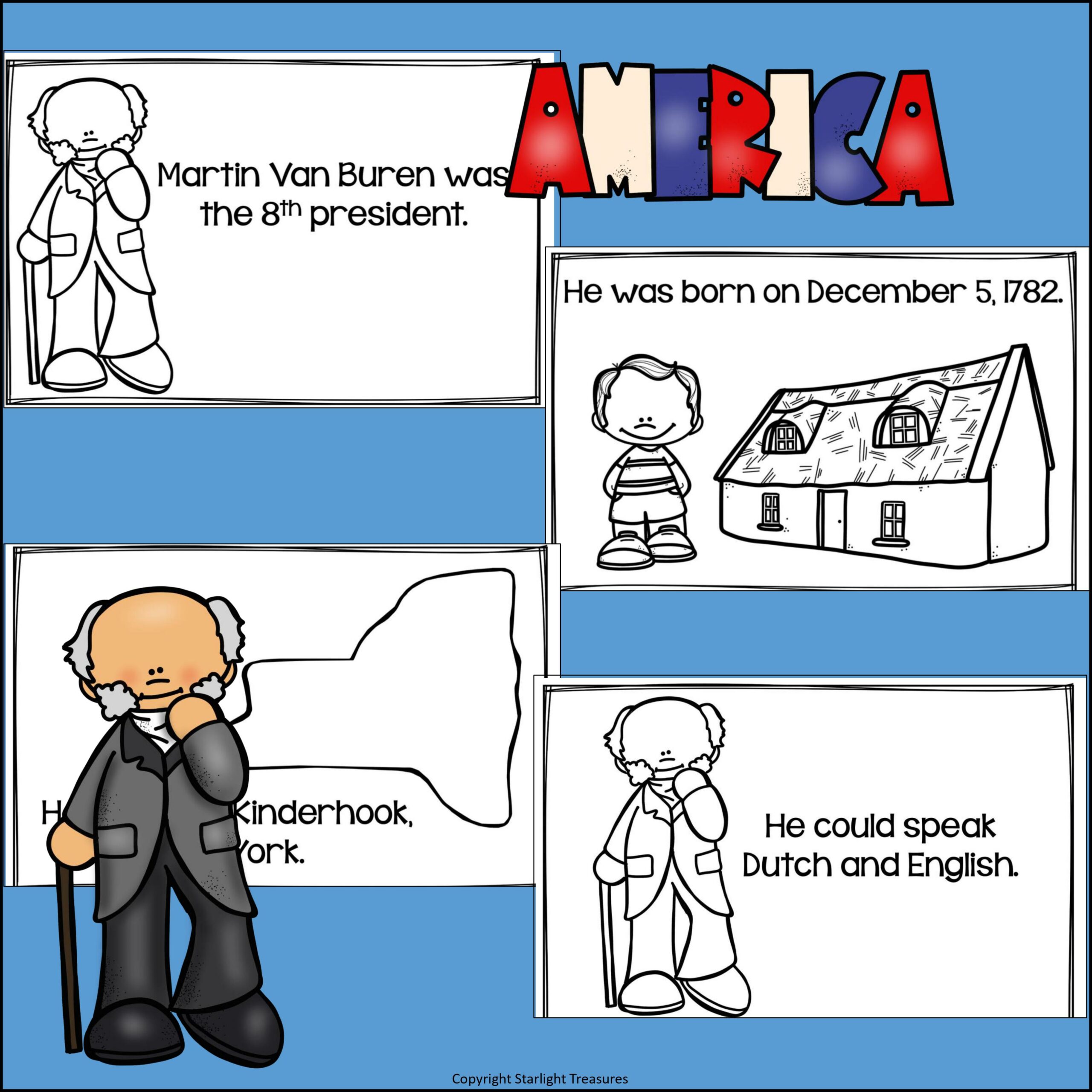 Martin Van Buren Mini Book for Early Readers: Presidents' Day | Made By ...