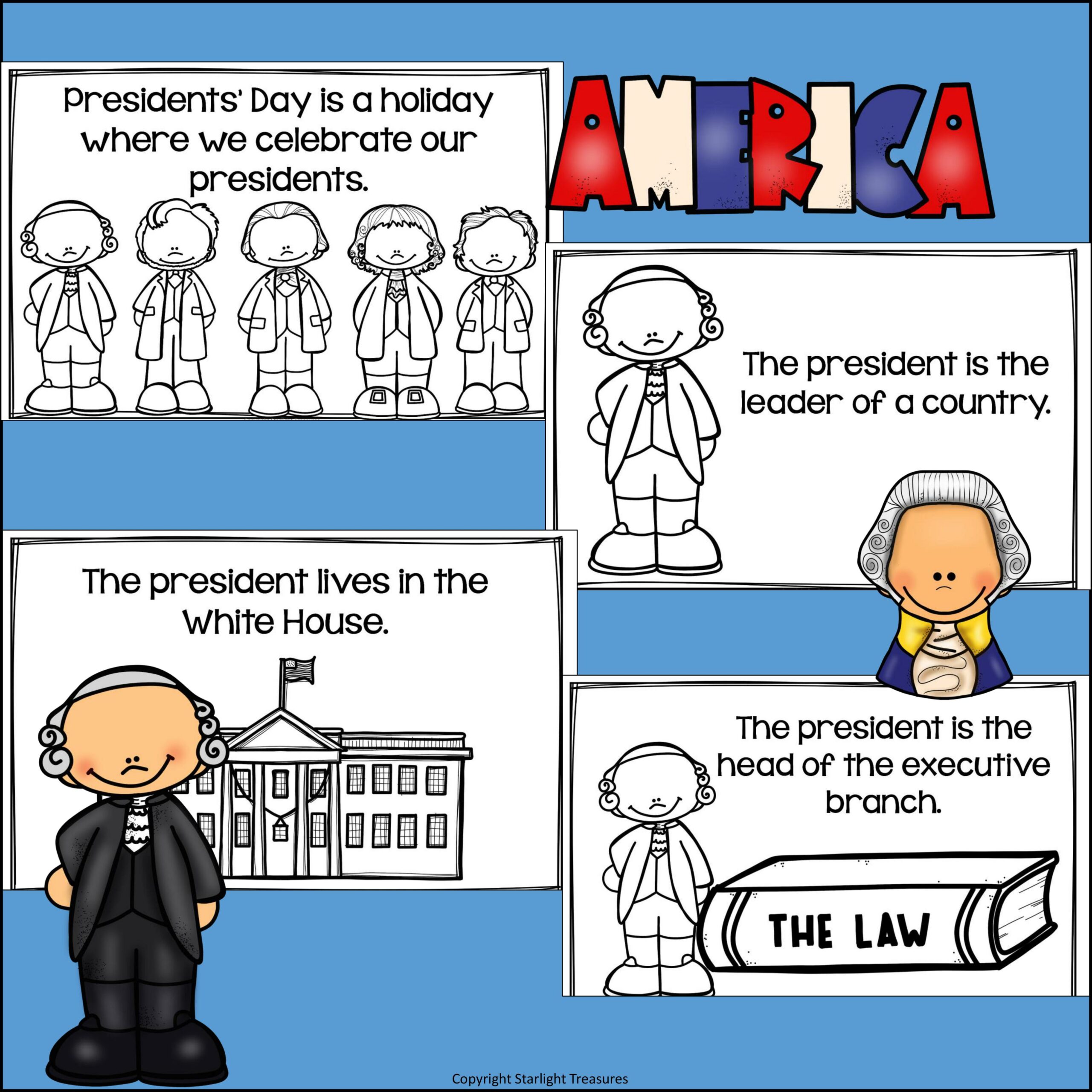 Presidents' Day Mini Book for Early Readers: Presidents' Day | Made By ...