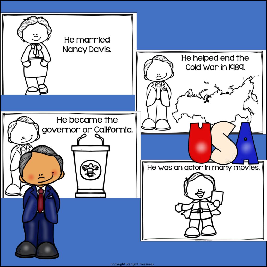 Ronald Reagan Mini Book for Early Readers: Presidents' Day | Made By ...
