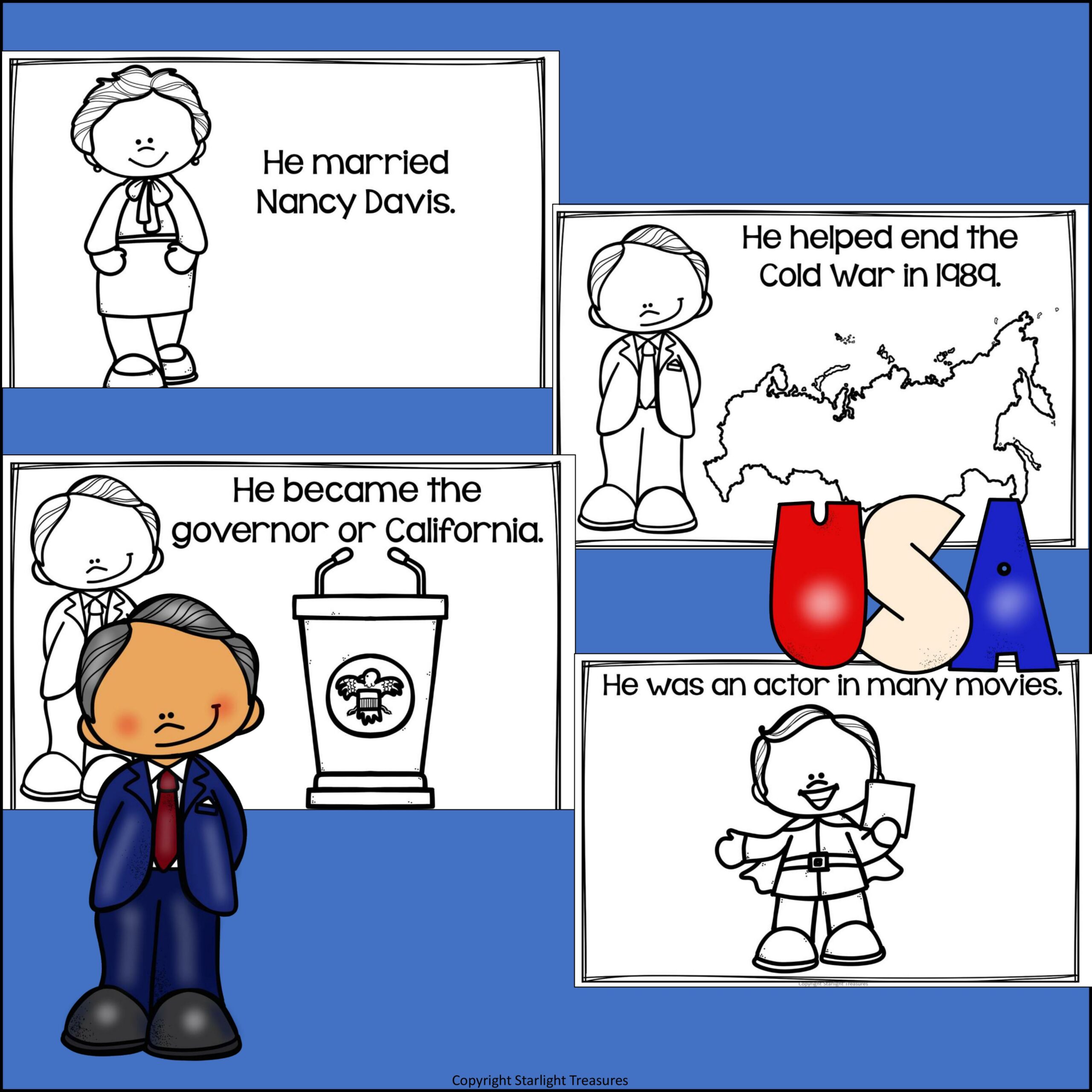 Ronald Reagan Mini Book for Early Readers: Presidents' Day | Made By ...