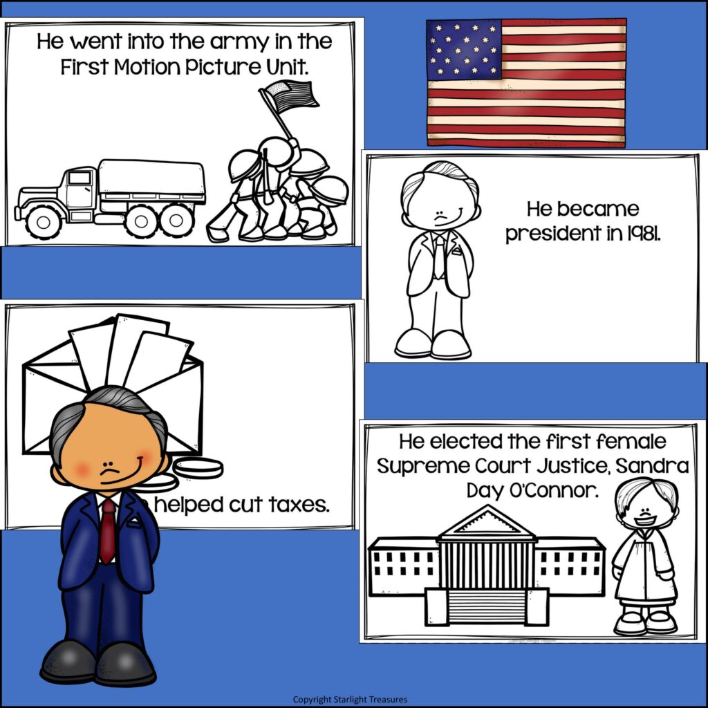 Ronald Reagan Mini Book for Early Readers: Presidents' Day | Made By ...