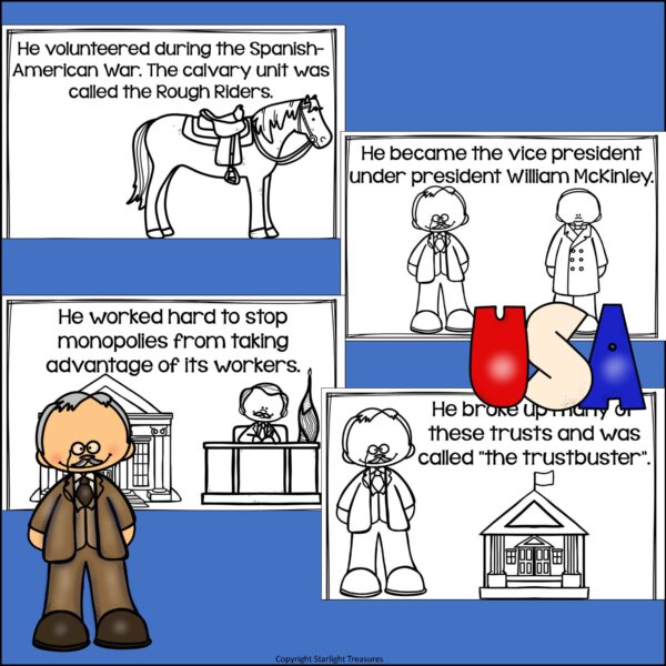 Theodore Roosevelt Mini Book for Early Readers: Presidents' Day | Made ...