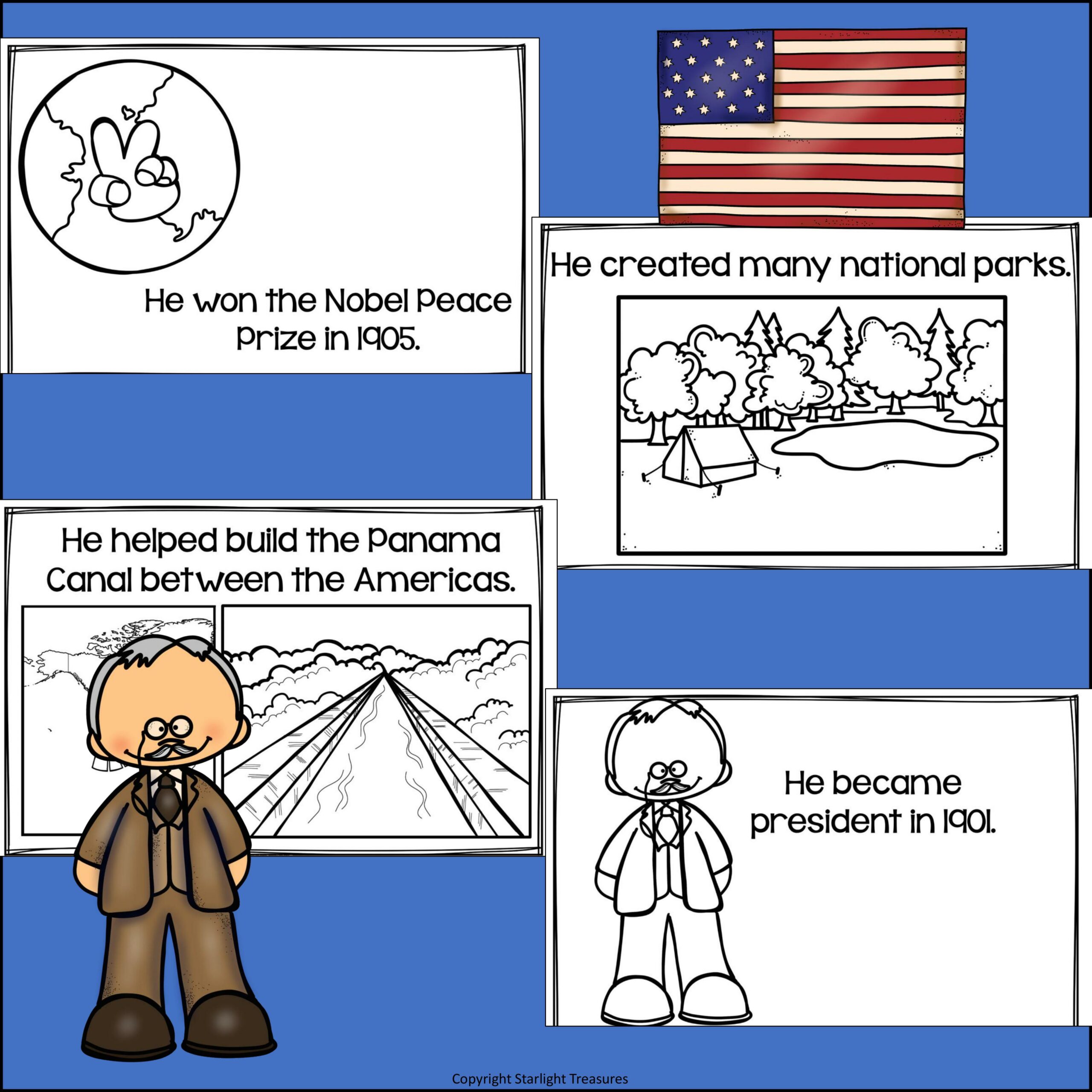 Theodore Roosevelt Mini Book for Early Readers: Presidents' Day | Made ...