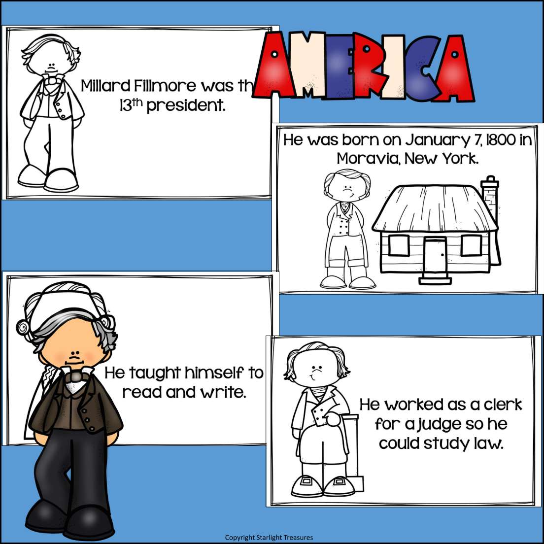 Millard Fillmore Mini Book for Early Readers: Presidents' Day | Made By ...