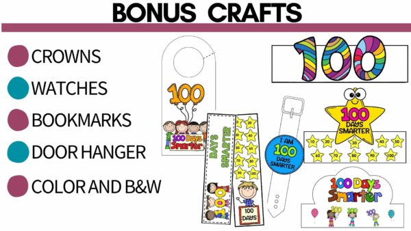 100th Day of School Activities Crafts and Signs | Made By Teachers