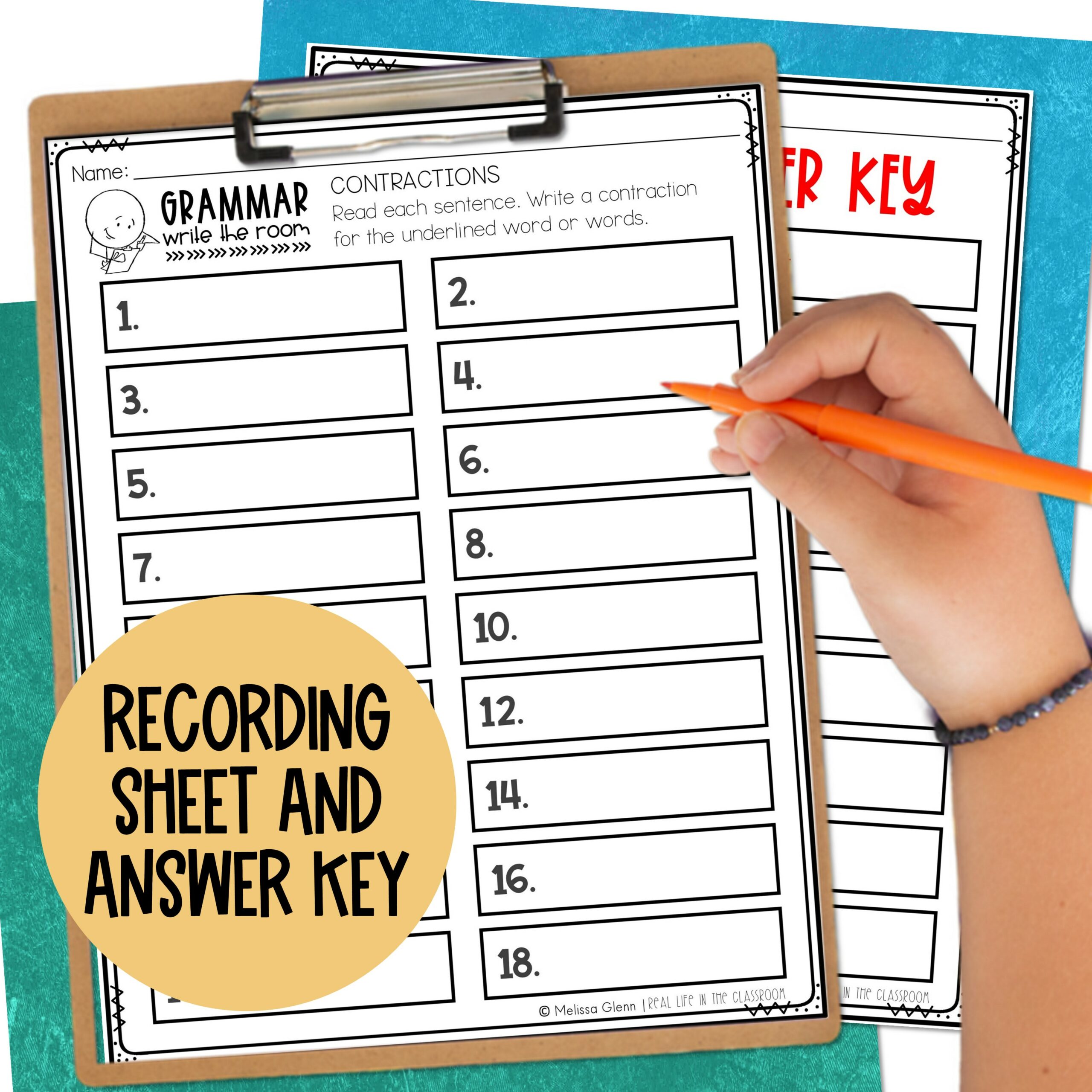 Contractions - Grammar Practice - Write the Room Activity | Made By ...