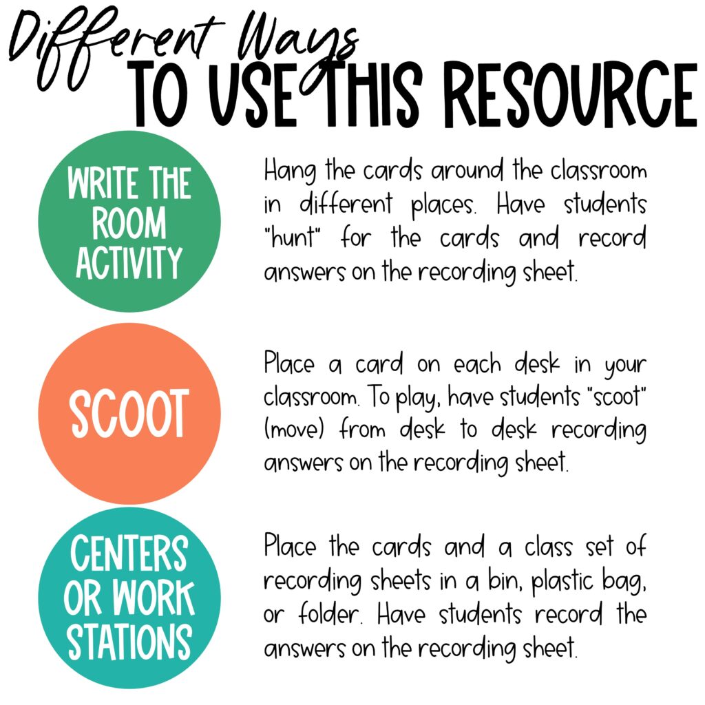 Contractions - Grammar Practice - Write the Room Activity | Made By ...