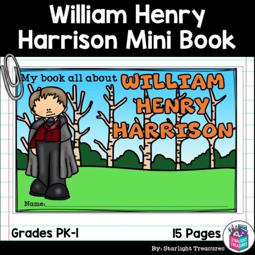 William Henry Harrison Mini Book for Early Readers: Presidents' Day ...
