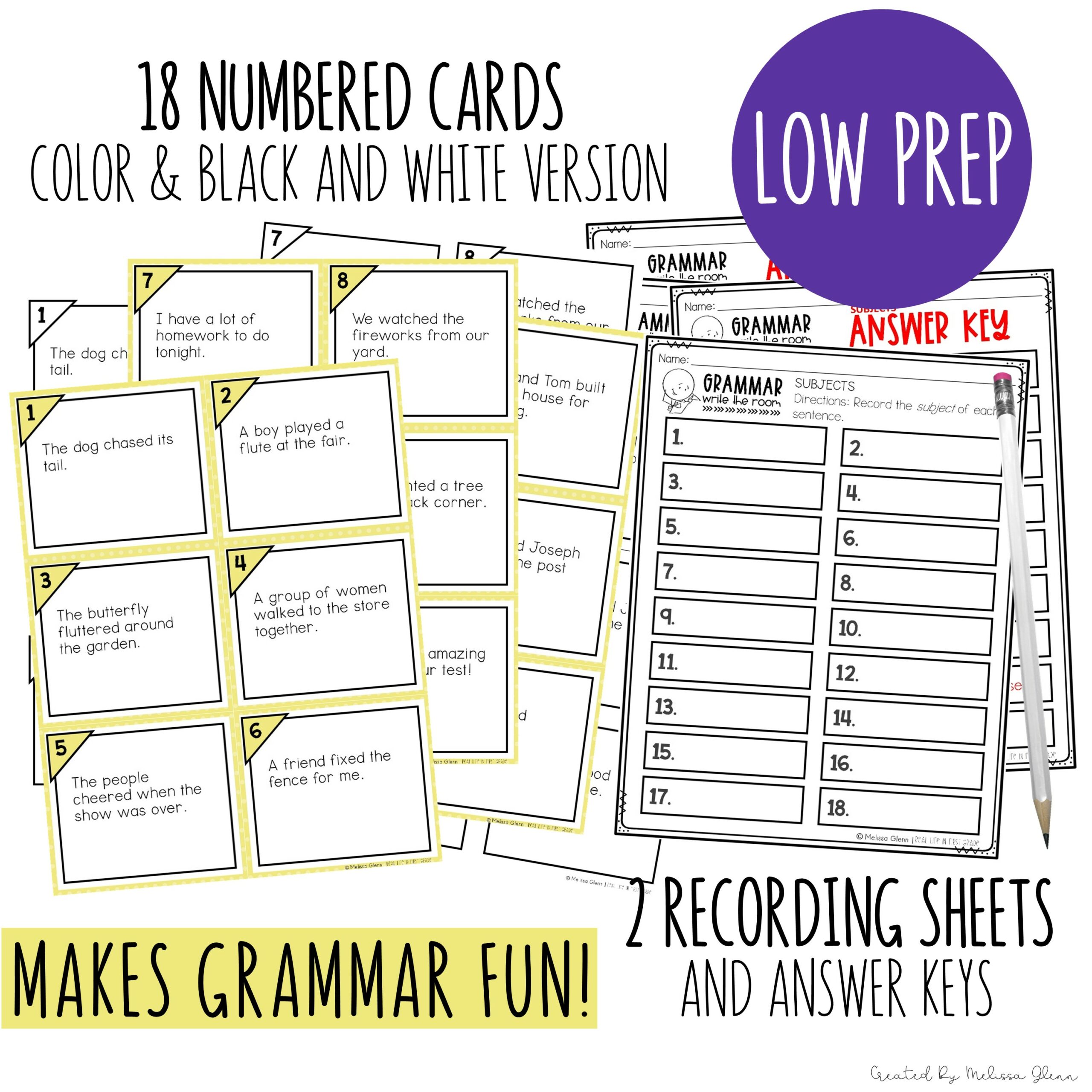 Subject and Predicate Activity for Grammar | Made By Teachers