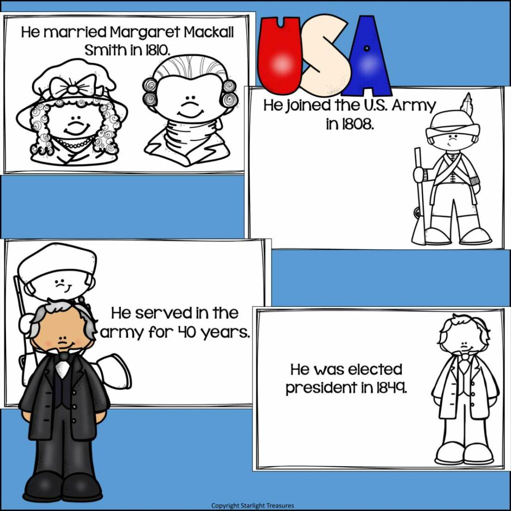 Zachary Taylor Mini Book for Early Readers: Presidents' Day | Made By ...