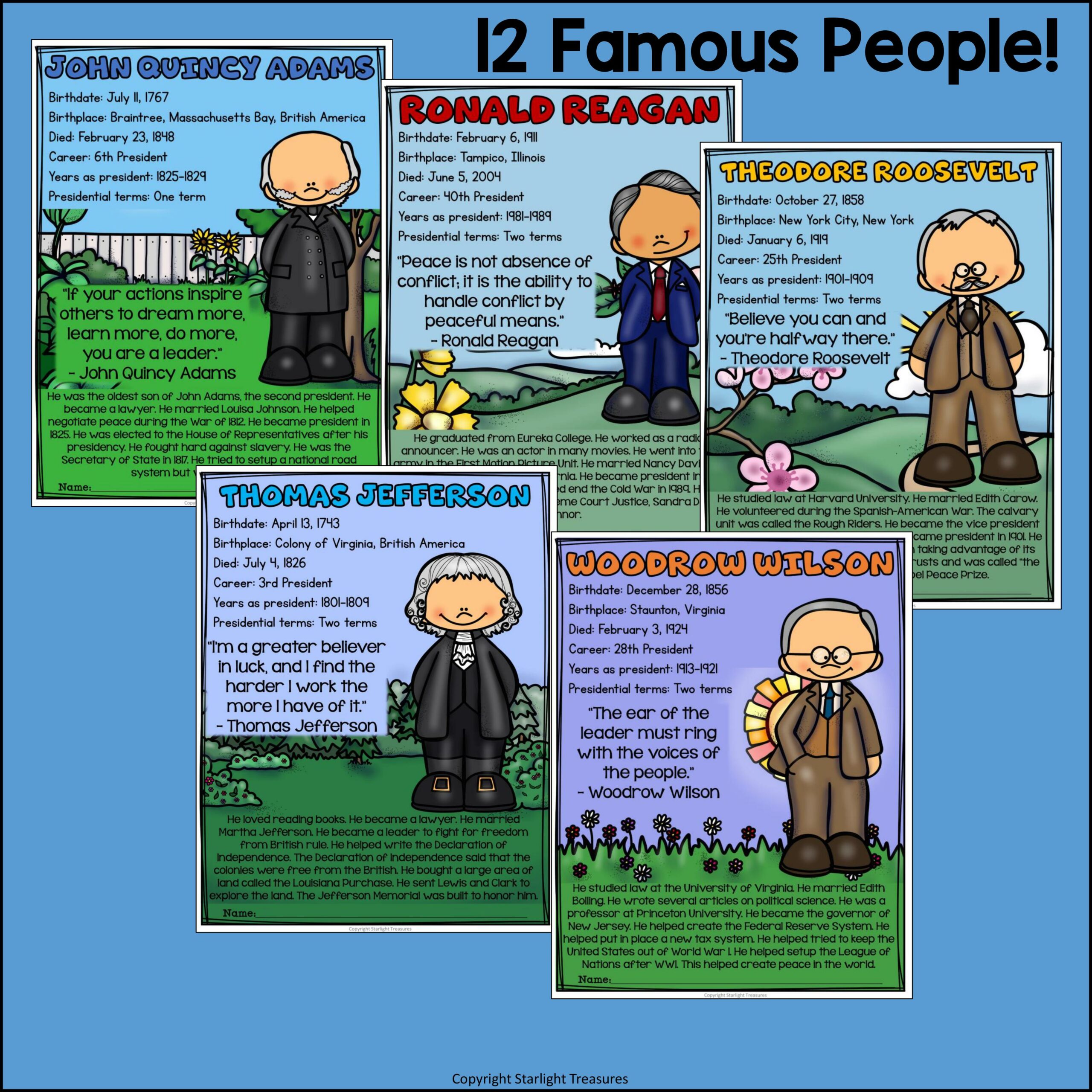 US Presidents Fact Sheets for Early Readers | Made By Teachers
