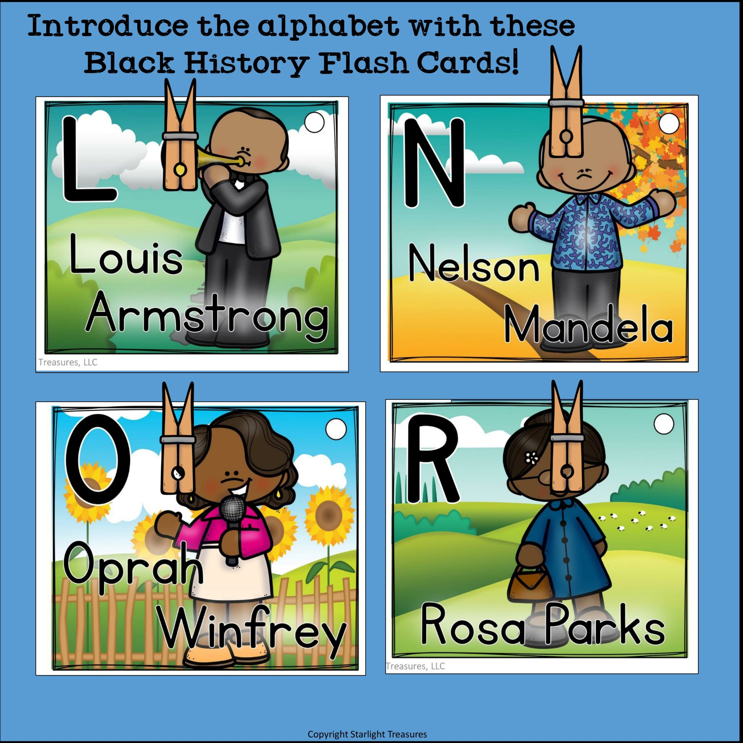 Alphabet Flash Cards for Early Readers - Black History Month | Made By ...