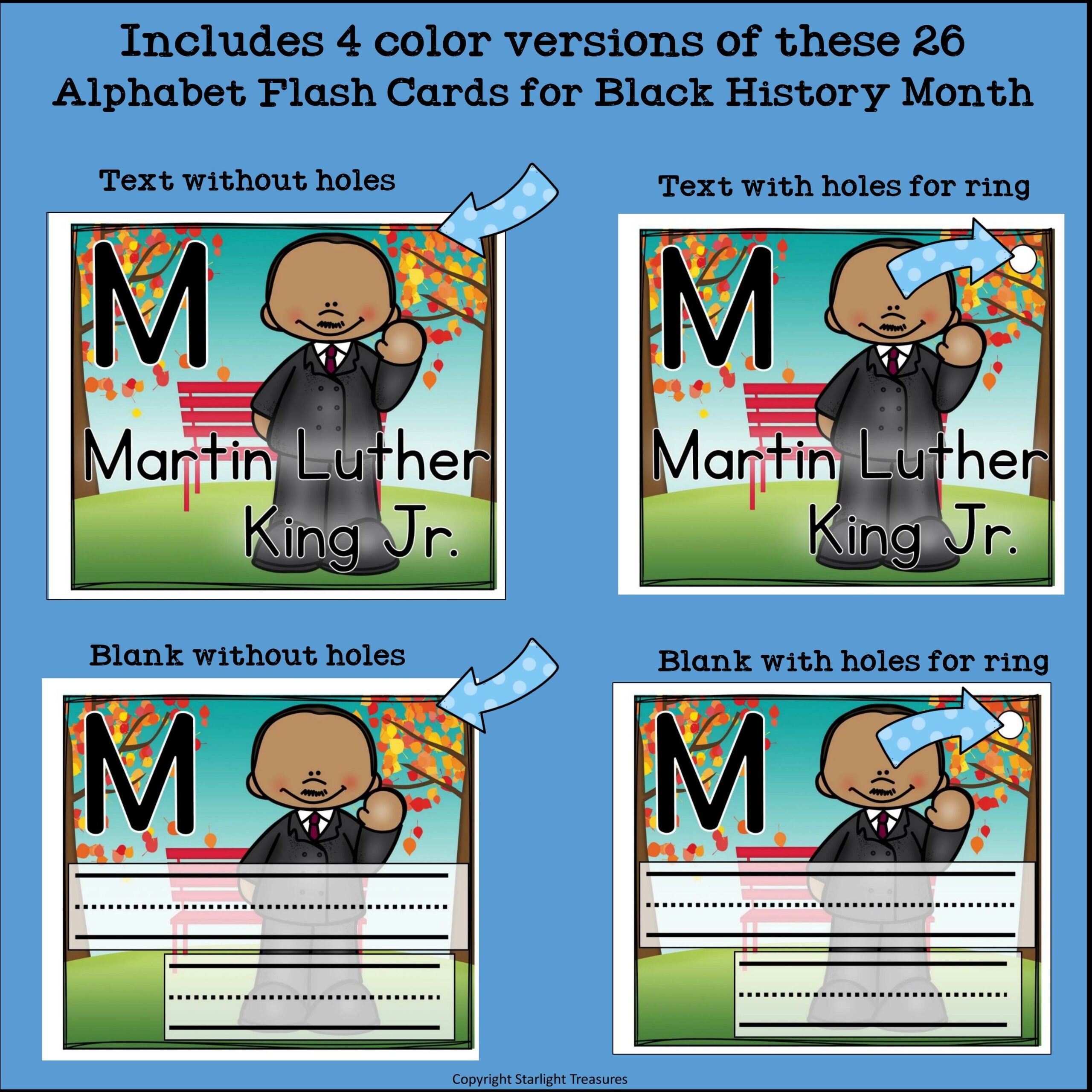 Alphabet Flash Cards for Early Readers - Black History Month | Made By ...