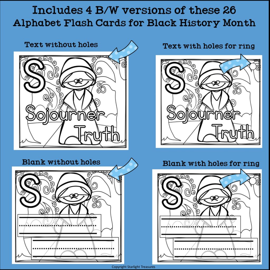 Alphabet Flash Cards for Early Readers - Black History Month | Made By ...