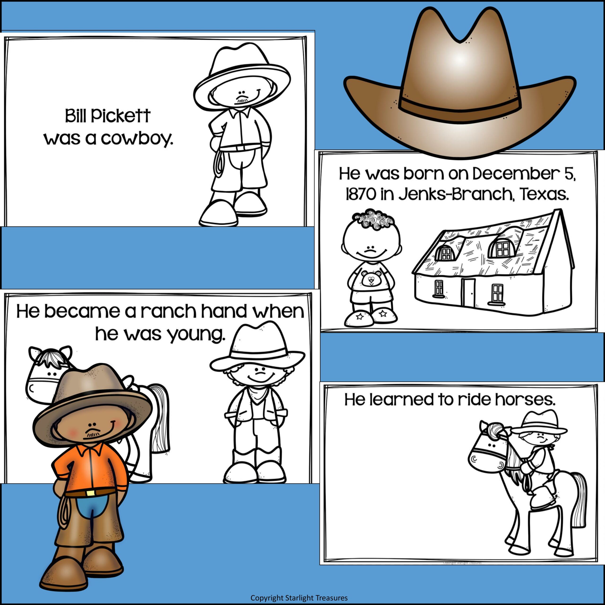 Bill Pickett Mini Book for Early Readers: Black History Month | Made By ...