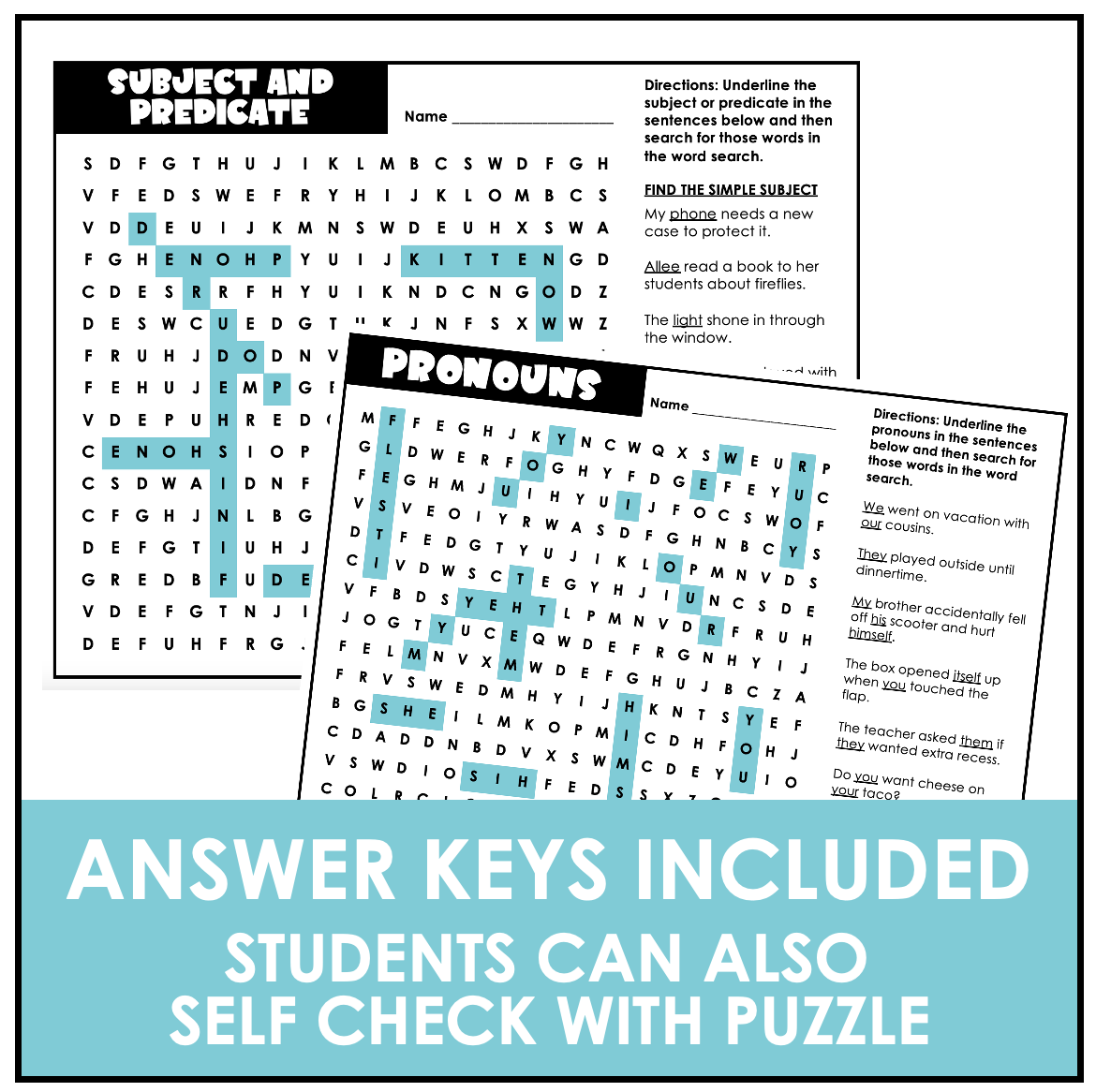 Free Grammar Activity Word Searches | Made By Teachers