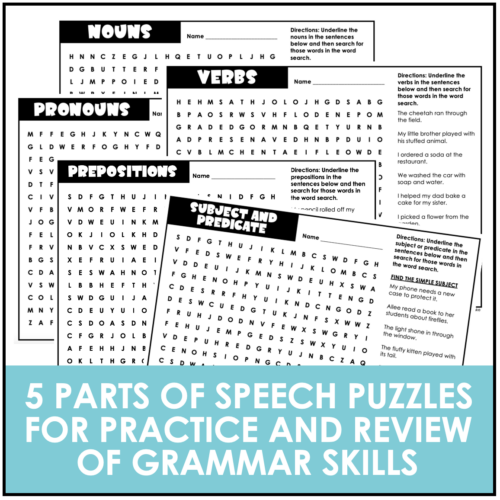 Free Grammar Activity Word Searches | Made By Teachers
