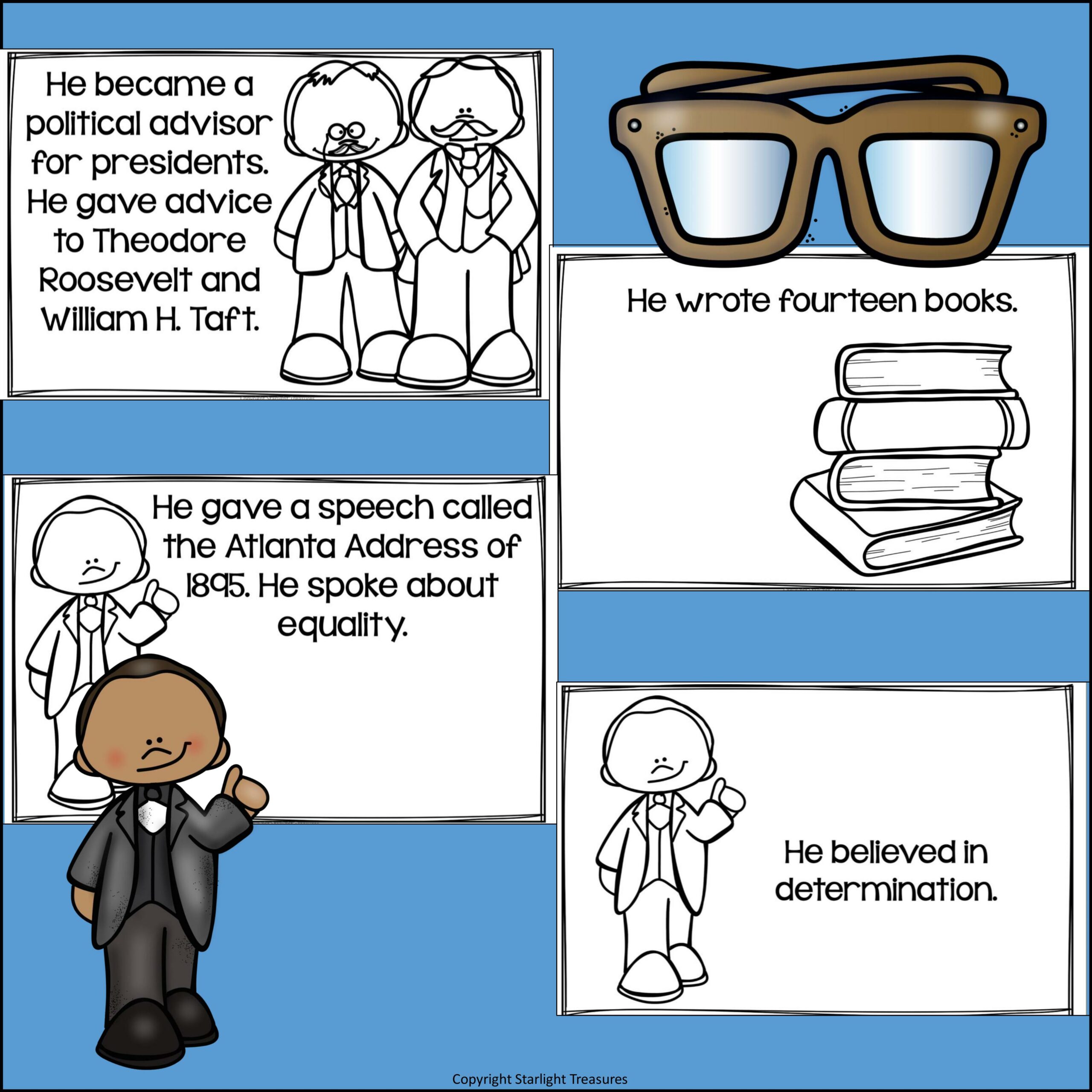 Booker T. Washington Mini Book for Early Readers: Black History Month ...