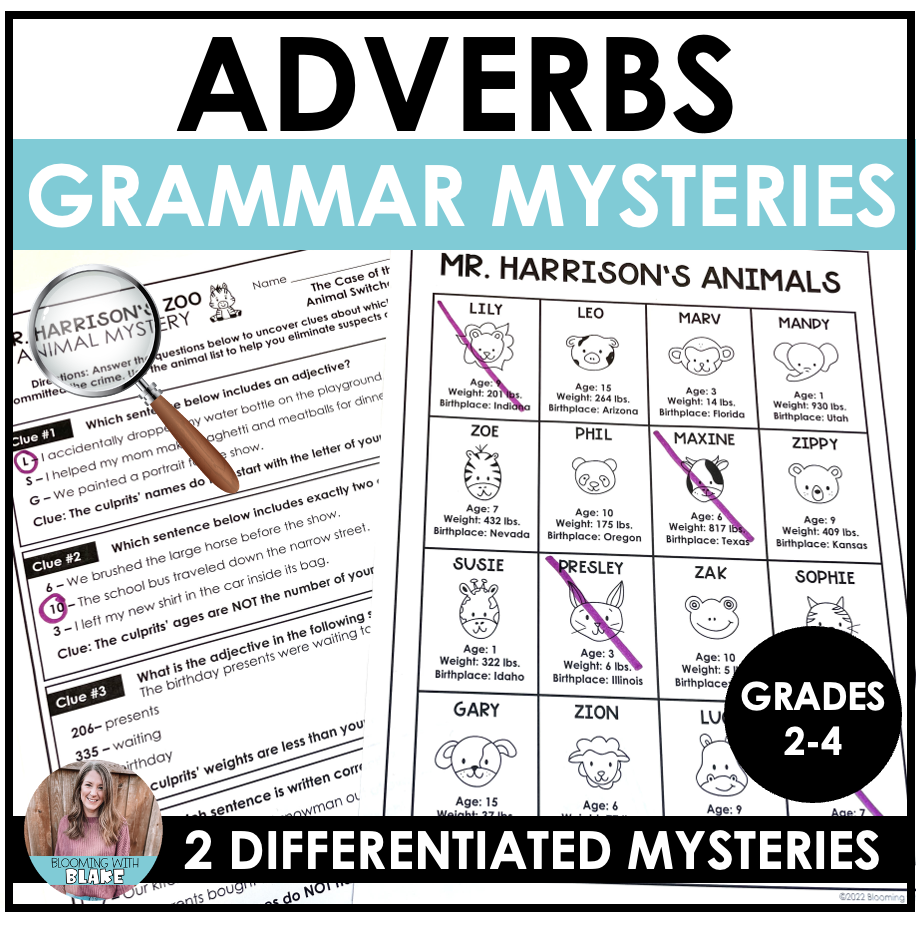 Adverbs Practice Mystery Activity | Made By Teachers